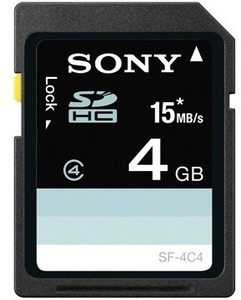 SONY SF-4N4//T IN 31232825 4 GB SDHC Class 4 Memory Card Compatible ...