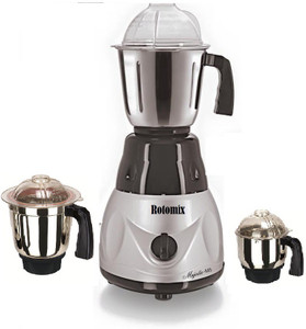 Rotomix Tornado Power Plus 750 W Mixer Grinder (3 Jars, Silver, Black ...