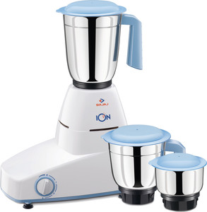 BAJAJ Ion Majesty JX4 500 W Mixer Grinder (3 Jars, White & Blue) Price ...