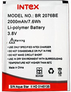 Intex Mobile Battery For Intex Aqua Star II 2 / Star II 2 HD Price in ...