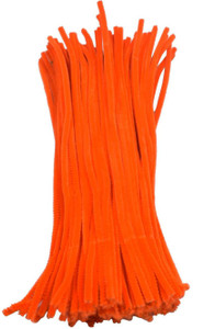 ASIAN HOBBY CRAFTS Orange Pipe Cleaner Size 12" 100 Pcs Model Building ...