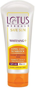 LOTUS Sunscreen - SPF 50 PA+++ SAFE SUN with Insta Whiting + - Price in ...