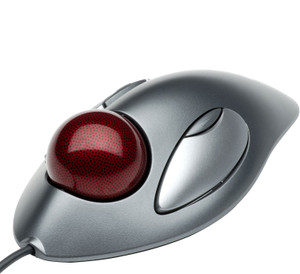 Logitech Trackman Marble Wired Ambidextrous Optical Mouse - Logitech ...