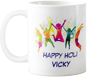 Exoctic Silver Happy Holi Vicky Series001 Ceramic Coffee Mug Price in ...