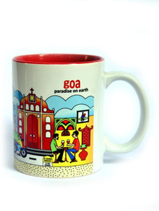 Indiavibes Coffee & Tea Goa Theme Printed Ceramic Ceramic Coffee Mug ...