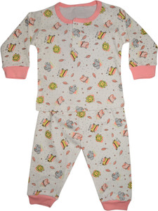 Myfaa Kids Nightwear Girls Animal Print Price in India - Buy Myfaa Kids ...