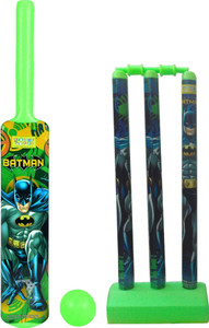 Warner Bros. Batman Medium Size Cricket Set With 1 Plastic Bat, 3 ...