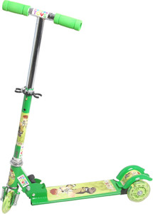 Grabby Three Wheel Metal Folding Skate Scooter With LED Lights - Three ...