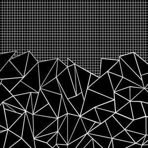 Crude Area Ab Outline Grid Black Canvas by Emeline Tate Robertson ...