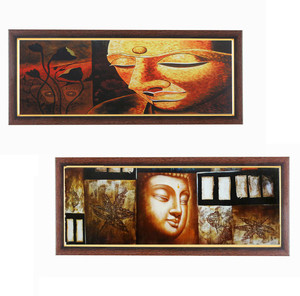 Wens Buddha Face WENS Wall Art Ink 17 inch x 7 inch Painting Price in ...