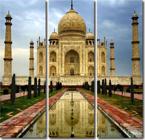 2 O'Clock Taj Mahal Wall Hanging Canvas 14 inch x 14 inch Painting ...