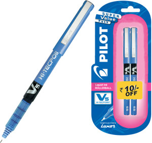 PILOT V5 Pen (Pack of 2 )Blue Roller Ball Pen - Buy PILOT V5 Pen (Pack ...