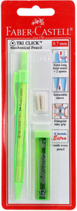 FABER-CASTELL Tri-Click 0.7MM + 12 Lead Pack Mechanical Pencil - Buy ...