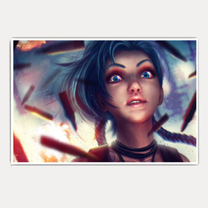 Jinx League of Legends (18x12) Paper Print - Abstract posters in India ...