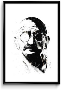 Mahatma Gandhi Minimal Paper Print - Music, Personalities, Abstract ...