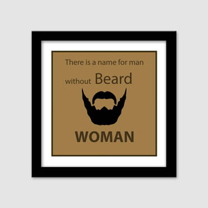 Man Without Beard Laminated & Framed Wall Mounted Photographic Paper ...