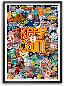 Eureka Designs Keep Calm Motivational Words Poster Paper Print ...