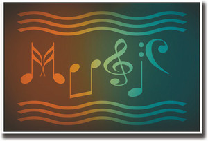 Music staff Fine Art Print - Music posters in India - Buy art, film ...