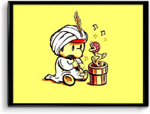 Indian Mario Paper Print - Art & Paintings, Minimal Art posters in ...