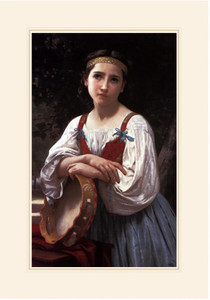 Gypsy Girl with a Basque Drum Fine Art Print - BOURG posters - Art ...