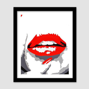 AnanyaDesigns Wall Poster Pouty Red Lips Paper Print - Pop Art posters ...
