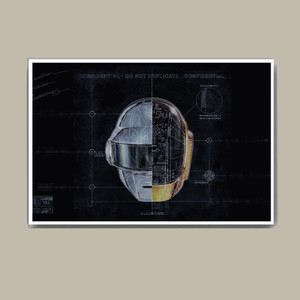 Daft Punk Album Art Wall Hang Fine Art Print - Abstract posters in ...