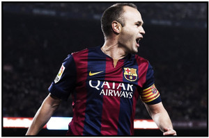 Andres Iniesta Poster - FC Barcelona Player Poster - #Sports Paper ...