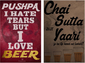 Alcoholic Fuuny Poster - Combo Fine Art Print - PosterHook posters ...