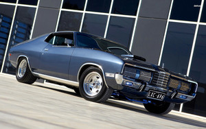 EurekaDesigns Blue Ford Falcon side view Poster Fine Art Print ...