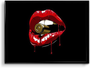 Lips and Bullet Paper Print - Quotes & Motivation, Nature posters in ...