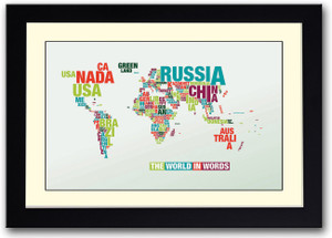 The world in words typography Fine Art Print - Abstract posters in ...