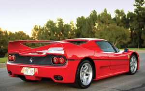 Athah Red Ferrari F50 back side view Poster Paper Print - Vehicles ...