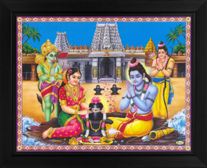 Lord Rama / Rameshwaram Poojan / Ram Shiva Poster Paper Print - Art ...