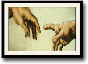 Vintage Hands touching art Fine Art Print - Art & Paintings posters in ...