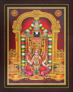 Lord Venkateswara / Tirupati Balaji with Laxmi Poster Paper Print - Art ...