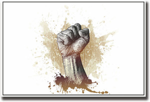 Power fist artistic Fine Art Print - Animation & Cartoons posters in ...