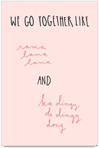 Fannzila We Go Together Laminated Poster Paper Print - Abstract posters ...