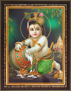 Lord Krishna / Baby Krishna / Bal Gopal Poster Paper Print - Art ...