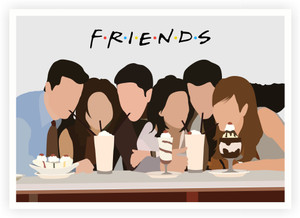 Friends Milkshakes Television Series Minimalist Paper Print - Quotes ...