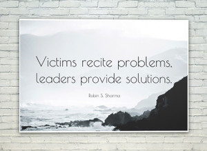Leaders Provide Solutions Motivational Quote Poster Paper Print ...