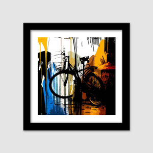 Indian Street Laminated & Framed Wall Mounted Photographic Paper ...