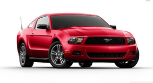 Athah Red Ford Mustang front side view Poster Paper Print - Vehicles ...