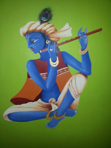 AnanyaDesigns Religious Wall Poster Krishna- Paper Print - Religious ...