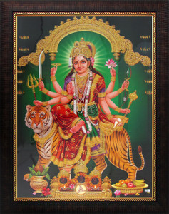 Goddess Amba / Ambaji / Maa Sheravali Poster Paper Print - Art ...