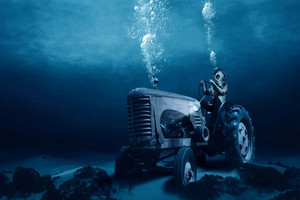 Underwater Tractor Paper Print - Art & Paintings posters in India - Buy ...