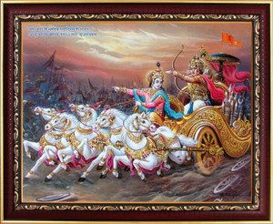 Lord Krishna and Arjun / Geeta Updesha Poster Paper Print - Art ...