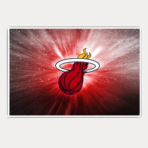Miami Heat Sparkling Logo (18x12) Paper Print - Abstract posters in ...