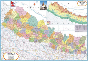 Nepal Map Paper Print - Maps posters in India - Buy art, film, design ...