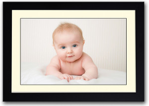 Round Face Baby With Beautiful Eyes Fine Art Print - Children posters ...