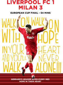 Liverpool Istanbul Gerrard Goal Poster Paper Print - Sports, Gaming ...